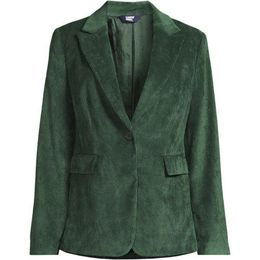 LANDS' END Stretchcord-Blazer, Damen,  Grün, Polyester/Nylon/Polyester-Mischung, by Lands' End