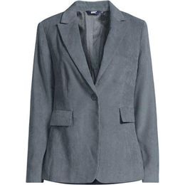 LANDS' END Stretchcord-Blazer, Damen,  Grau, Polyester/Nylon/Polyester-Mischung, by Lands' End