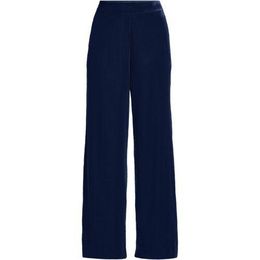 LANDS' END Samthose mit weitem Bein, Damen,  Blau, Polyester, by Lands' End