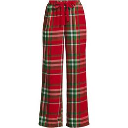 LANDS' END Weiche Flanell-Pyjamahose, Damen,  Rot, Baumwolle, by Lands' End