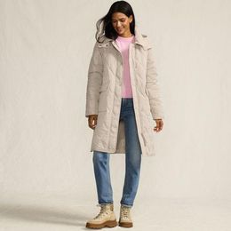 LANDS' END Steppmantel mit Kapuze, Damen,  Weiß, Nylon, by Lands' End