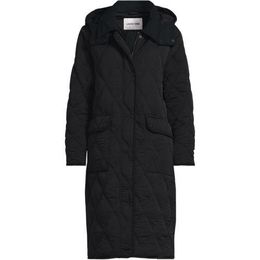 LANDS' END Steppmantel mit Kapuze, Damen,  Schwarz, Nylon, by Lands' End