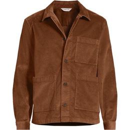 LANDS' END Cord-Jacke im Worker-Stil, Herren,  Orange, Elasthan/Baumwoll-Mischung, by Lands' End