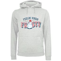 F4NT4STIC Hoodie Feelin Kinda Frosty Snowman in grau meliert | Gr.: XL
