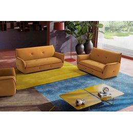 Polstergarnitur Egoitaliano "Yuki, extravagantes Design und h&ouml;chster Sitzkomfort, tolle Details", gelb (gabbice, gelb), H:85cm T:90cm, Sitzm&ouml;bel-Sets, Set, bestehend aus einem 2,5- und einem 2-Sitzer, mit innovativen