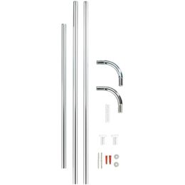 Winkelstange Wenko "Universal", silber (silberfarben), &Oslash;:20mm, Aluminium, Gardinenstangen