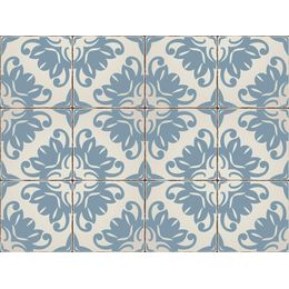 Fliesenaufkleber Home Affaire "Ornamente", grau, B:15cm H:15cm, Fliesenaufkleber, Stickerfliesen, selbstklebend, Sticker, 12er Set