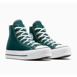 Sneaker Converse "CHUCK TAYLOR ALL STAR LIFT", Gr. 36, schwarzly jaded, weiß, schwarz, Textil, Schuhe