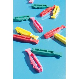 Wäscheklammern Ruco ""Krokodil"- long life", bunt, B:2cm H:1cm L:7cm, Kunststoff, Halteklammern, Kunststoff, 40-teilig