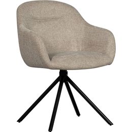 Esszimmerstuhl Woood "Grant", beige, B:57cm H:80cm T:61cm, Stühle, Polsterstuhl mit Drehfunktion, Breite 57 cm