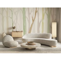 Fototapete Komar "Komar Vlies Fototapete - Shadow Woods - Größe 350 x 250 cm", lila (modern), H:1,04m L:2,5m, Vlies, Tapeten