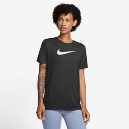 T-Shirt Nike "W NK DF TEE RLGND HBR", Damen, Gr. L, schwarz, weiß, Obermaterial: 100% Polyester, normal, Shirts