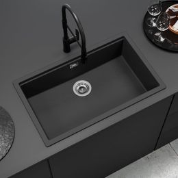 evineo line 150 K&uuml;chensp&uuml;le B: 75,6 T: 45,6 cm, LAN100XLBL,