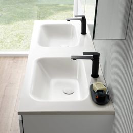rivea Dia ultraflacher M&ouml;belwaschtisch B: 141 H: 14,2 T: 51,5 cm, BR0802WH,