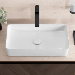 neoro n40 Aufsatzwaschtisch B: 61 H: 11,5 T: 35 cm, mit pflegeleichter Oberfl&auml;che, BN0938WH,