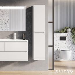evineo ineo2 Hochschrank mit 2 T&uuml;ren, mit Griffmulde, BE0704WH,