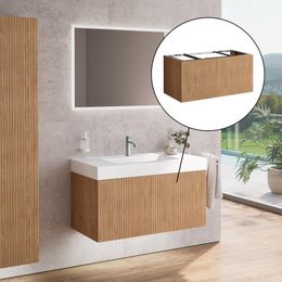 neoro n50 stripes Unterschrank B: 100 cm mit 1 Auszug, BN0483BPO,