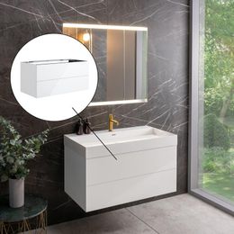 neoro n50 Unterschrank B: 100 cm mit 2 Ausz&uuml;gen, BN0423WH,