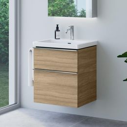 evineo ineo4 Unterschrank B: 58 cm, 2 Ausz&uuml;ge, mit Griff, f&uuml;r Villeroy & Boch Avento & Subway 3.0 Waschtisch,, BE0808OA,