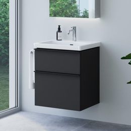 evineo ineo4 Unterschrank B: 58 cm, 2 Ausz&uuml;ge, mit Griff, f&uuml;r Villeroy & Boch Avento & Subway 3.0 Waschtisch,, BE0808BM,