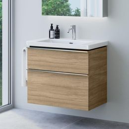 evineo ineo4 Unterschrank B: 78 cm, 2 Auszüge, mit Griff, für Villeroy & Boch Avento & Subway 3.0 Waschtisch,, BE0809OA,