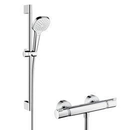 Hansgrohe Croma Select E Aufputz-Duscharmatur mit Thermostat, 27081400,