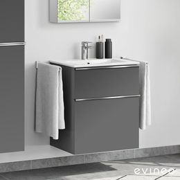 evineo ineo4 Unterschrank B: 60 cm, 2 Ausz&uuml;ge, mit Griff, f&uuml;r evineo ineo Waschtisch,, BE0200AN,