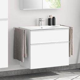 evineo ineo4 Unterschrank B: 80 cm, 2 Ausz&uuml;ge, mit Griff, f&uuml;r evineo ineo Waschtisch,, BE0201WM,