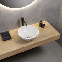 rivea Yara Aufsatzwaschtisch &Oslash; 38 H: 15 cm, mit pflegeleichter Oberfl&auml;che, BR0531WM,