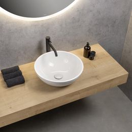 rivea Yara Aufsatzwaschtisch &Oslash; 42 H: 16 cm, mit pflegeleichter Oberfl&auml;che, BR0532WH,