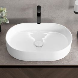 neoro n40 Aufsatzwaschtisch B: 60 H: 12 T: 38 cm, mit pflegeleichter Oberfl&auml;che, BN0928WH,