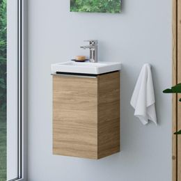 evineo ineo4 Unterschrank B: 35 cm, 1 T&uuml;r links, mit Griff, f&uuml;r Villeroy & Boch Subway 3.0 Handwaschbecken,, BE0804OA,