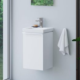 evineo ineo4 Unterschrank B: 35 cm, 1 T&uuml;r links, mit Griff, f&uuml;r Villeroy & Boch Subway 3.0 Handwaschbecken,, BE0804WM,