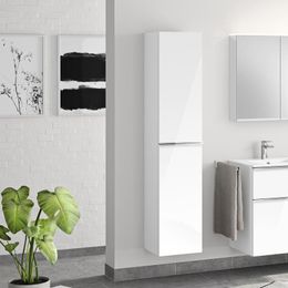 evineo ineo4 Hochschrank mit 2 T&uuml;ren, mit Griff, BE0204WH,