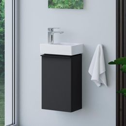 evineo ineo4 Unterschrank B: 33 cm, 1 T&uuml;r rechts, mit Griff, f&uuml;r Villeroy & Boch Avento Handwaschbecken,, BE0801BM,