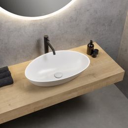 rivea Bahri Aufsatzwaschtisch B: 60 H: 16,1 T: 36 cm, mit pflegeleichter Oberfl&auml;che, BR0536WM,