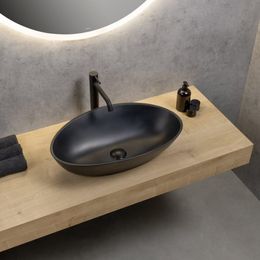rivea Bahri Aufsatzwaschtisch B: 60 H: 16,1 T: 36 cm, mit pflegeleichter Oberfl&auml;che, BR0536BM,