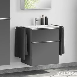 evineo ineo4 Unterschrank B: 61 cm, 2 Ausz&uuml;ge, mit Griff, f&uuml;r Duravit ME by Starck Waschtisch,, BE0265AN,