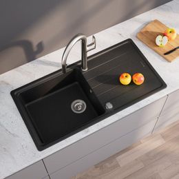 evineo line 350 K&uuml;chensp&uuml;le mit seitlicher Ablage B: 100 T: 50 cm, ELD100LAN,