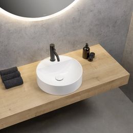 rivea Kanya Aufsatzwaschtisch &Oslash; 40 H: 12,2 cm, mit pflegeleichter Oberfl&auml;che, BR0534WH,