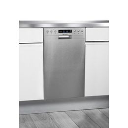 Hanseatic Unterbaugeschirrspüler "HGU4582C10J7710DI", Energieeffizienz: C (A-G), silber (silberfarben), B:44,8cm H:81,5cm T:57cm, Geschirrspüler
