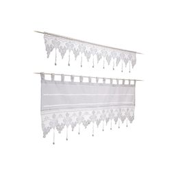Querbehang "Matterhorn", weiß, B:120cm H:20cm, Baumwolle, HOSSNER - ART OF HOME DECO, Gardinen, HxB: 20x120