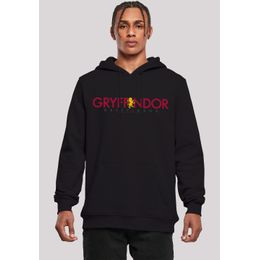 Kapuzenpullover F4NT4STIC "Harry Potter Gryffindor Text", Herren, Gr. 5XL, schwarz, Obermaterial: 65% Baumwolle, 35% Polyester, slim fit, Pullover, Print