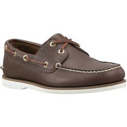 Bootsschuh Timberland "Men´s 2 Exe Boat Shoe", Gr. 40, braun (schwarz, braun, smooth), Leder, Schuhe