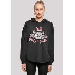 Kapuzenpullover F4NT4STIC "Big Bang Theory Soft Kitty Purr", Damen, Gr. M, schwarz, Obermaterial: 100% Baumwolle, oversize, Pullover, Print