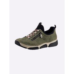 Sneaker Rieker, Damen, Gr. 40, grün (khaki), Lederimitat, Textil, Schuhe