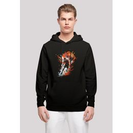 Kapuzenpullover F4NT4STIC "Basketball Splash Sport HOODIE", Herren, Gr. M, schwarz, Obermaterial: 50% Baumwolle, 50% Polyester, relaxed fit, Pullover, Print