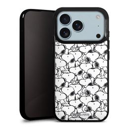 DeinDesign iPhone 17 Pro Handy Silikon H&uuml;lle Case schwarz Handyh&uuml;lle Peanuts Snoopy Muster