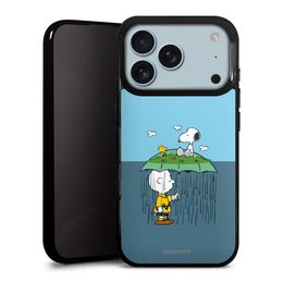DeinDesign iPhone 17 Pro Handy Silikon H&uuml;lle Case schwarz Handyh&uuml;lle Peanuts Children Snoopy