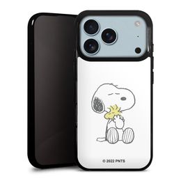 DeinDesign iPhone 17 Pro Handy Silikon H&uuml;lle Case schwarz Handyh&uuml;lle Snoopy Love Peanuts